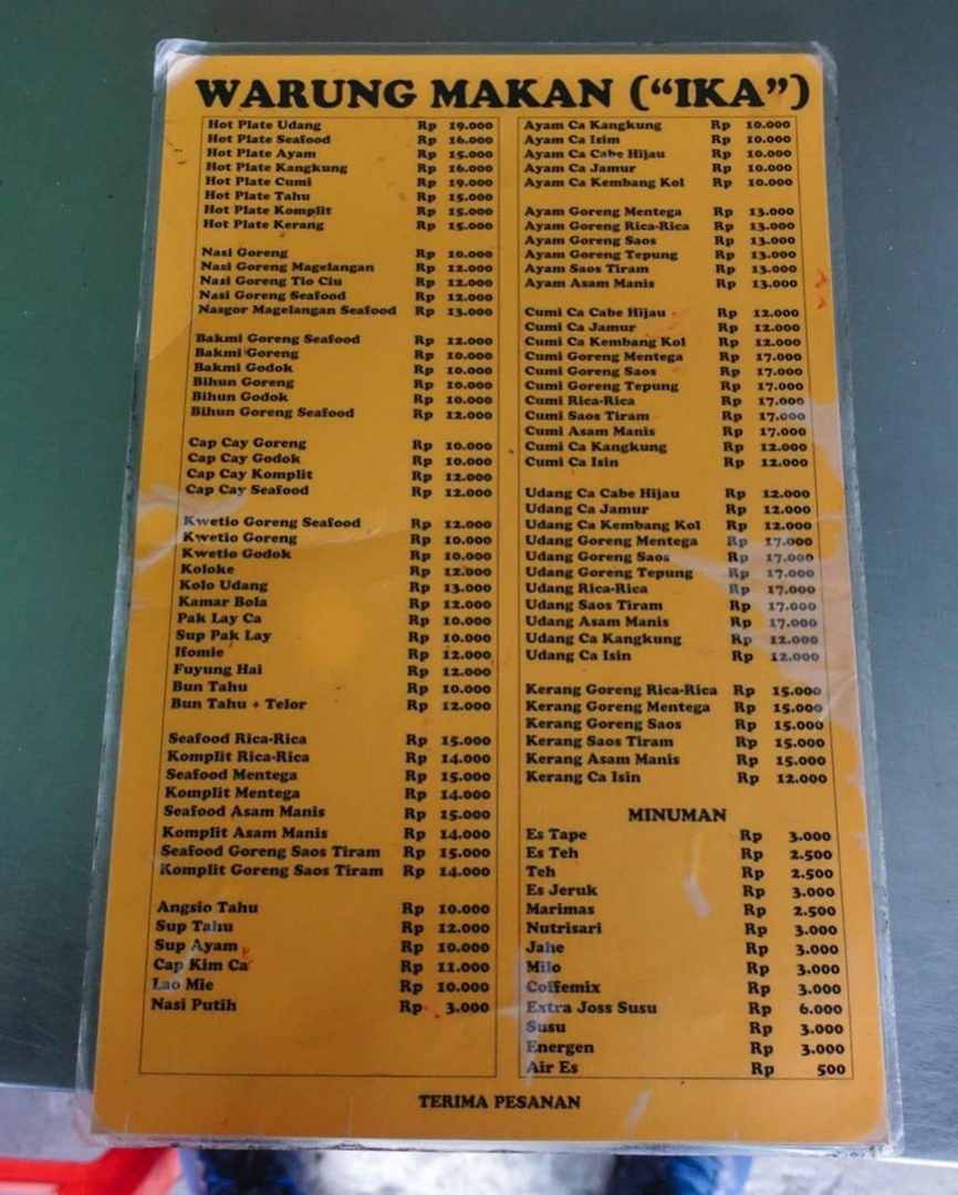 Warung Makan Ika Hotplate Jogja