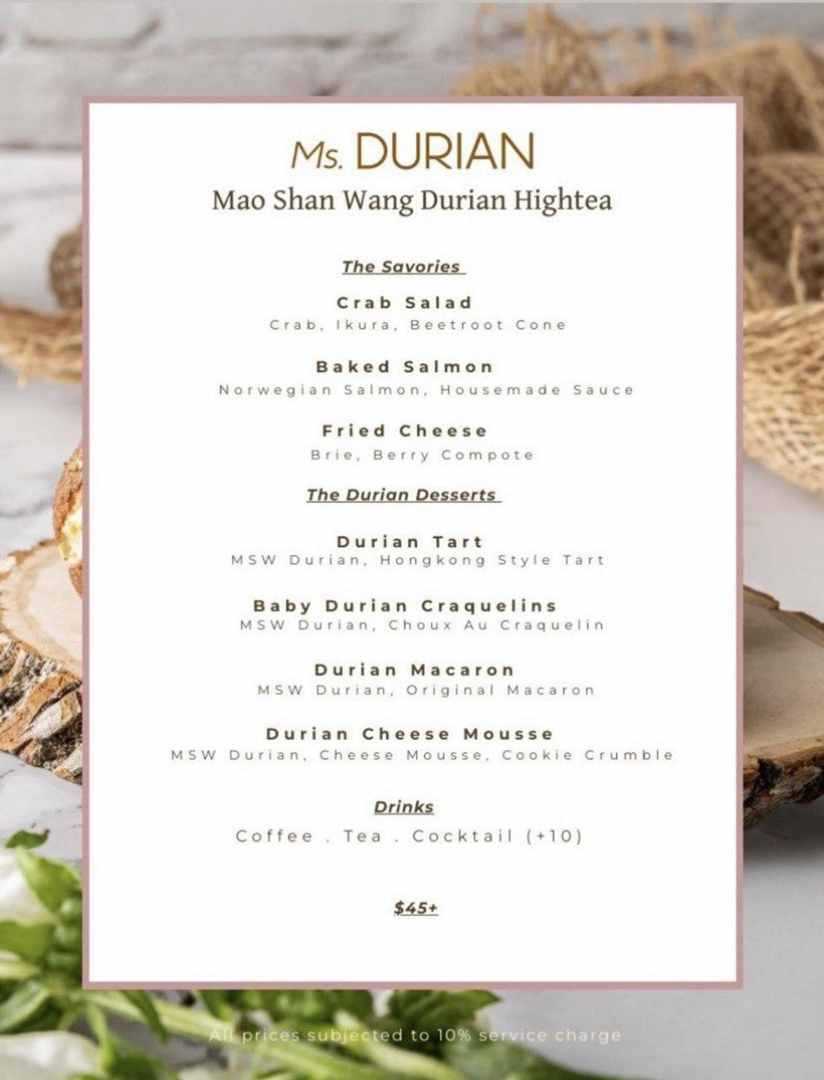 Suka durian? Kafe di Singapura ini menyajikan paket high tea bertema durian