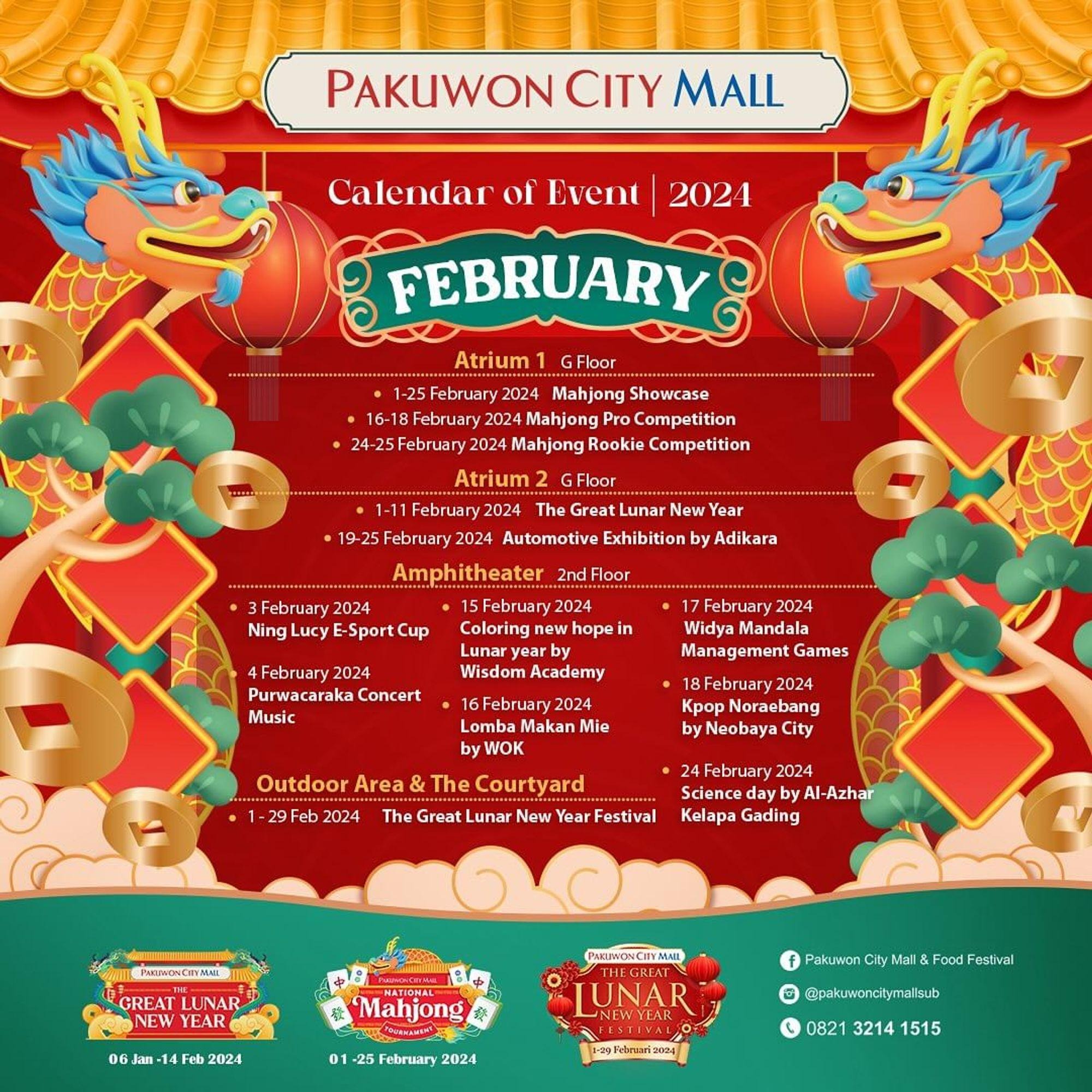 Fun Events at Pakuwon City Mall in February 2024, Mark Your Calendar!